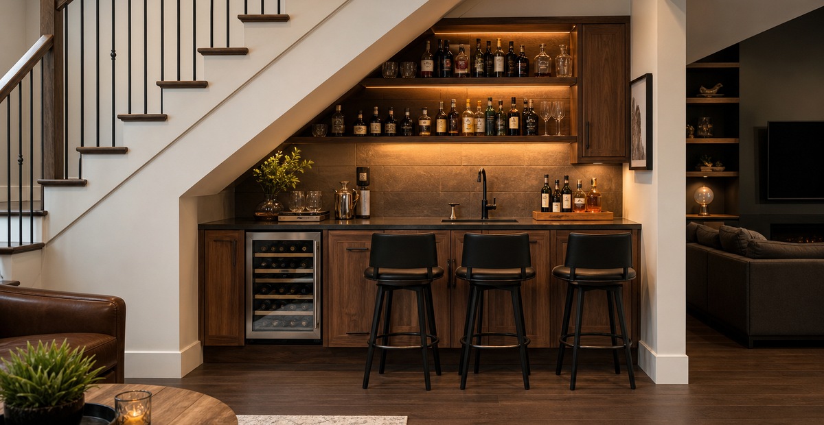 Man Cave Under Stair Ideas That Make the Awkward Space Feel Useful ...